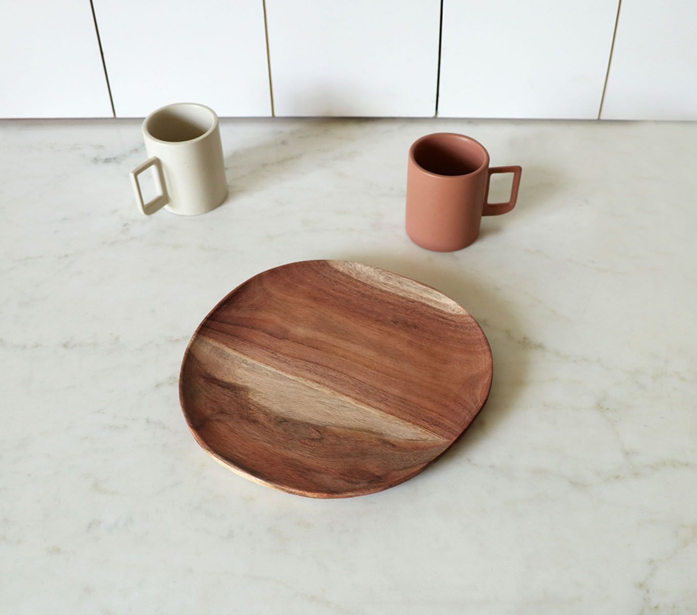 Buy Orb Tray - Acacia Wood Online | Best Round Wooden Tray – Nappa Dori ...